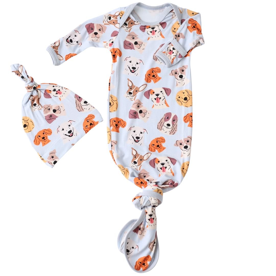 Bestaroo Dreamy Doggos Baby Gown & Hat Set