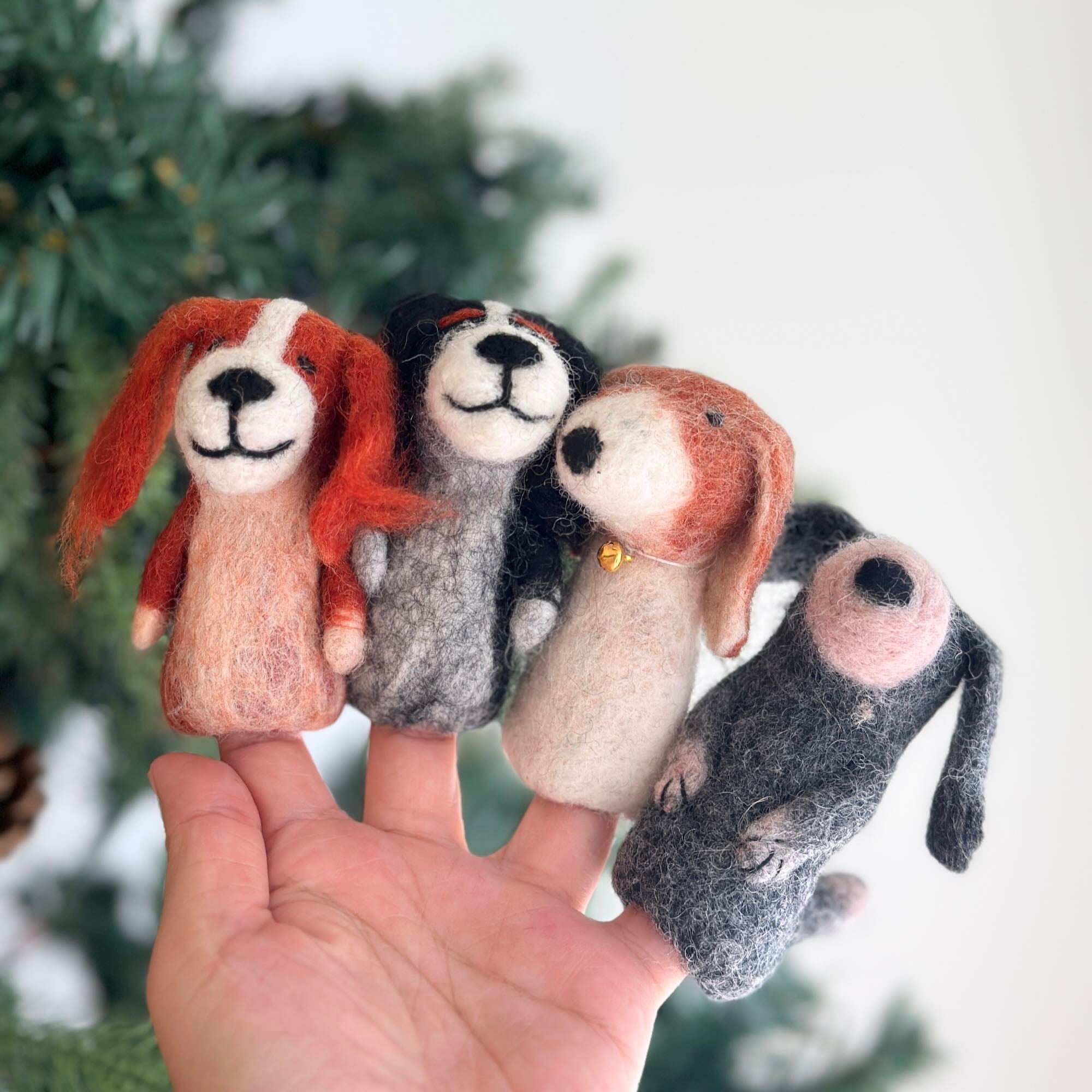 Felt Dog Finger Puppets, Assorted 4Pc – Ganapati Crafts Co.