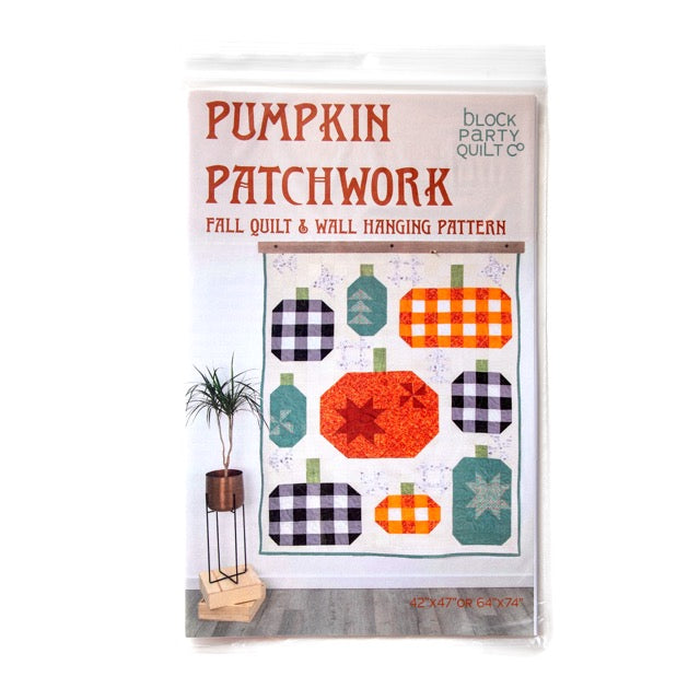 Pumpkin Patchwork Quilt Pattern – Plaid – Block Party Quilt Co