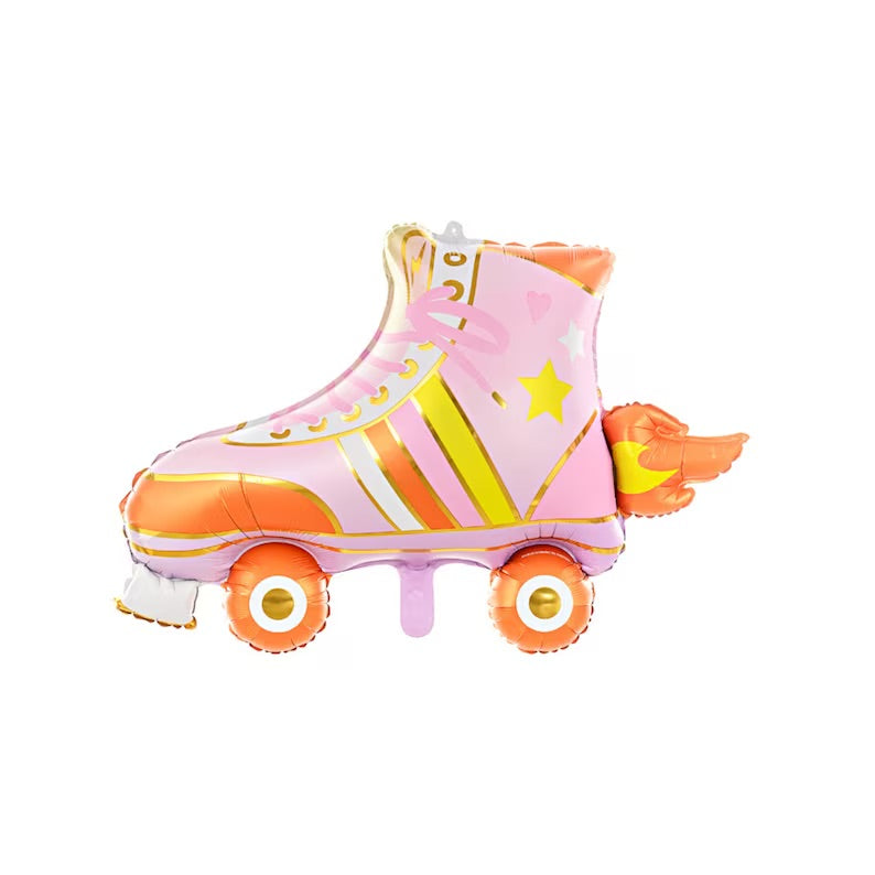 Pink Roller Skate Mylar Balloon – Star & Wing Design | Kailo Chic