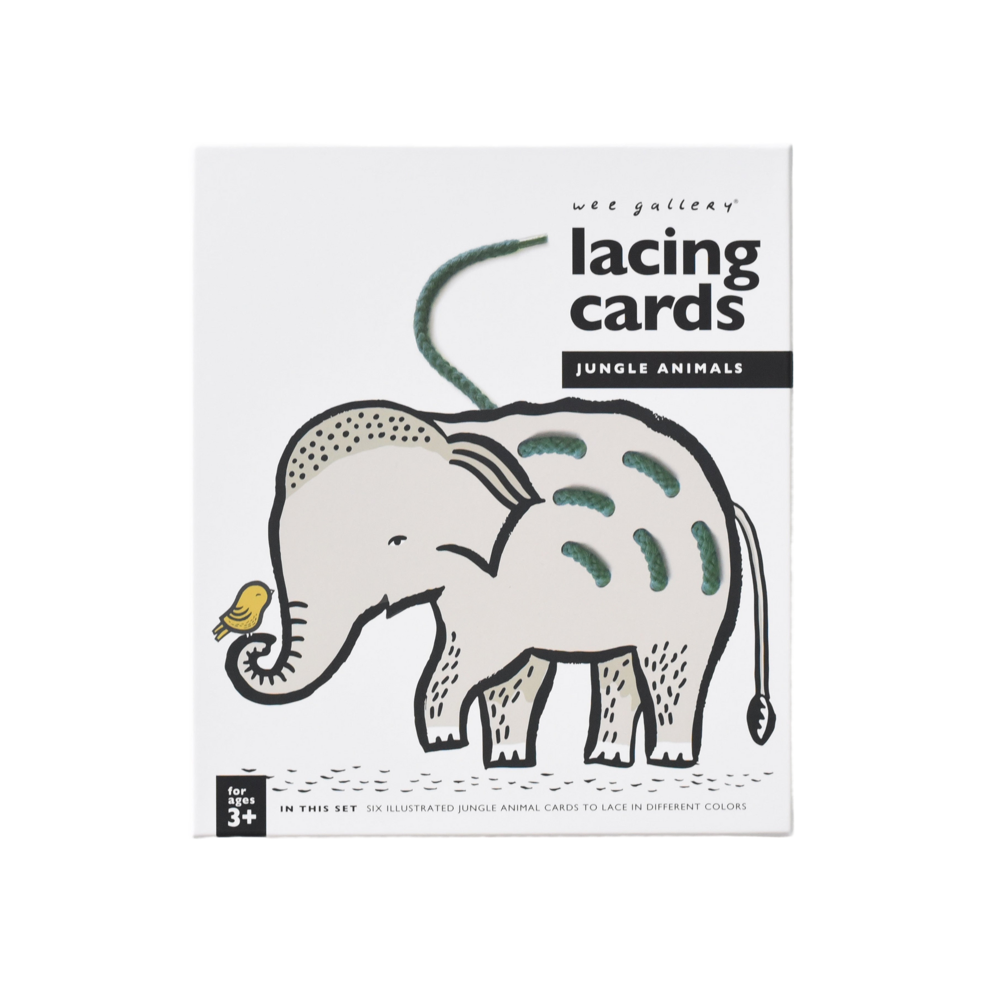 Wee Gallery Lacing Cards – Jungle Animals, Educational Toy for toddlers ...