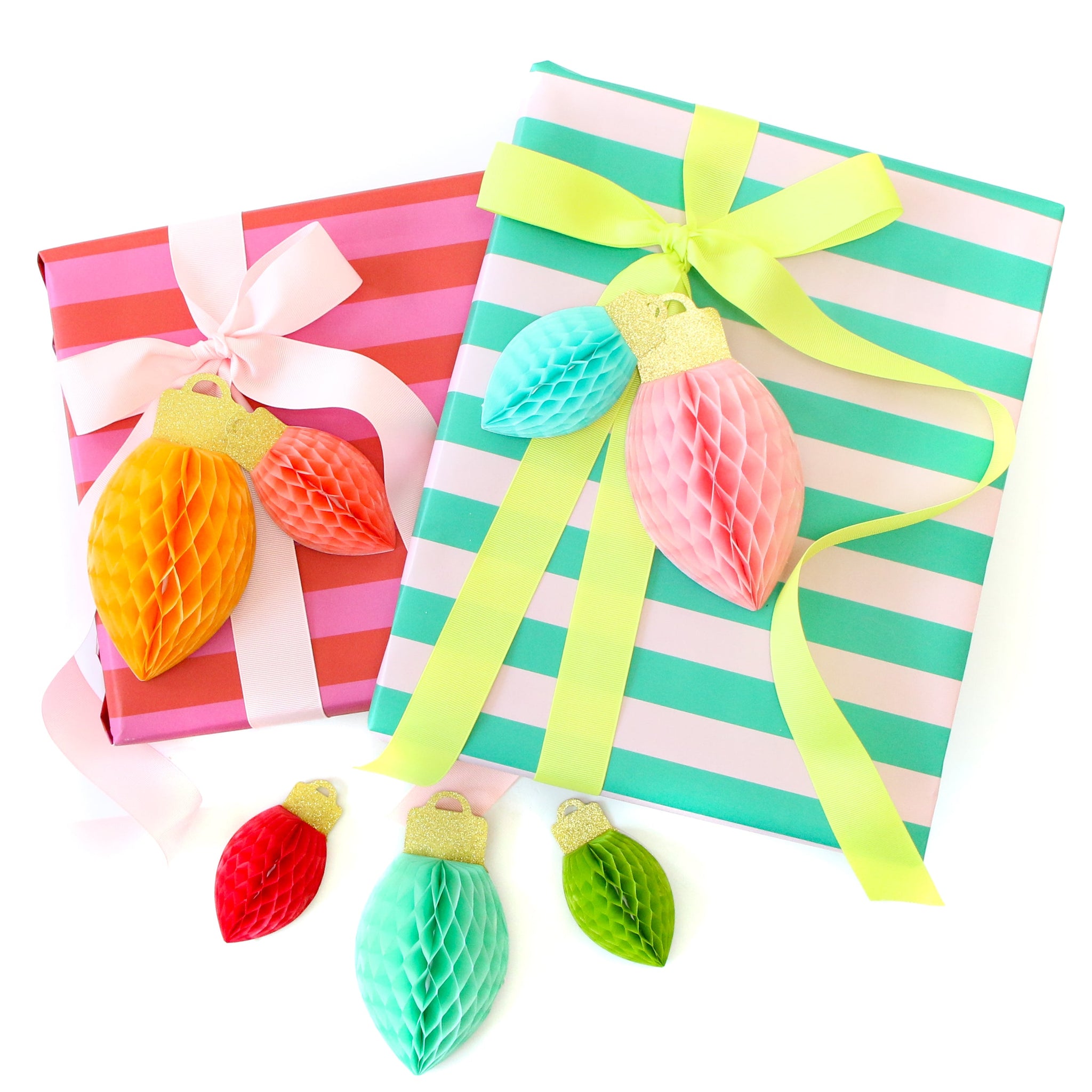 Kailo Chic Honeycomb Light Bulb Gift Topper Set – Colorful Paper ...