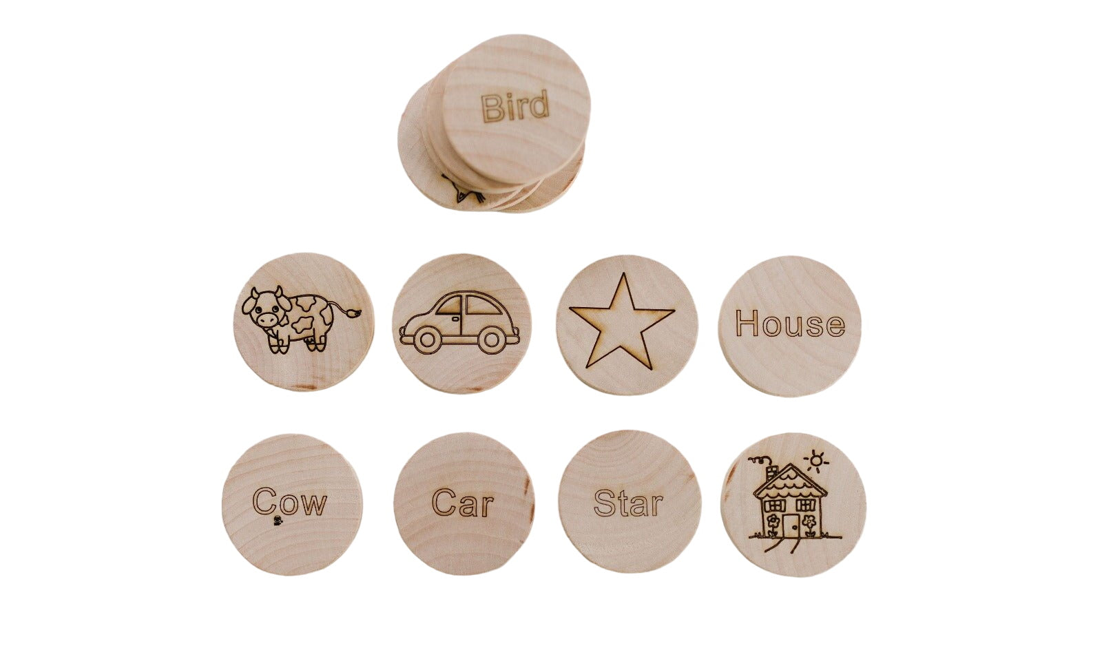 Bannor Toys Mini Sight Words Matching Tiles – Wooden Learning Game