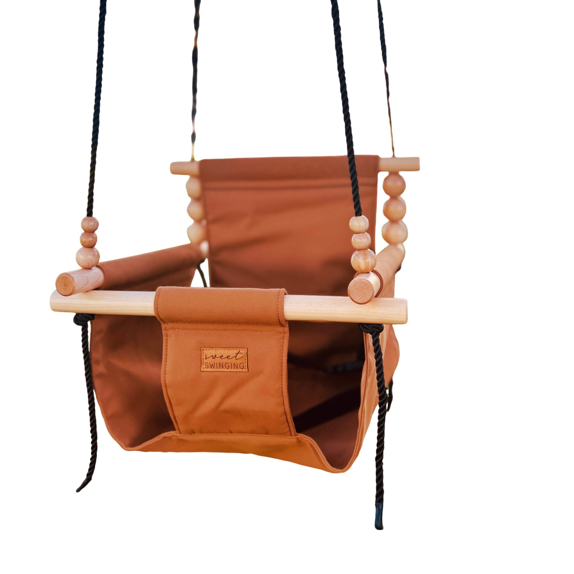 Sweet Swinging Premium Outdoor High Back Swing Nutmeg