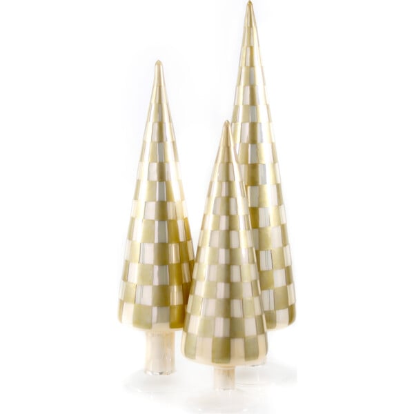 Cody Foster Checker Tree Set – Straw Color, Decorative Kids Room Accent
