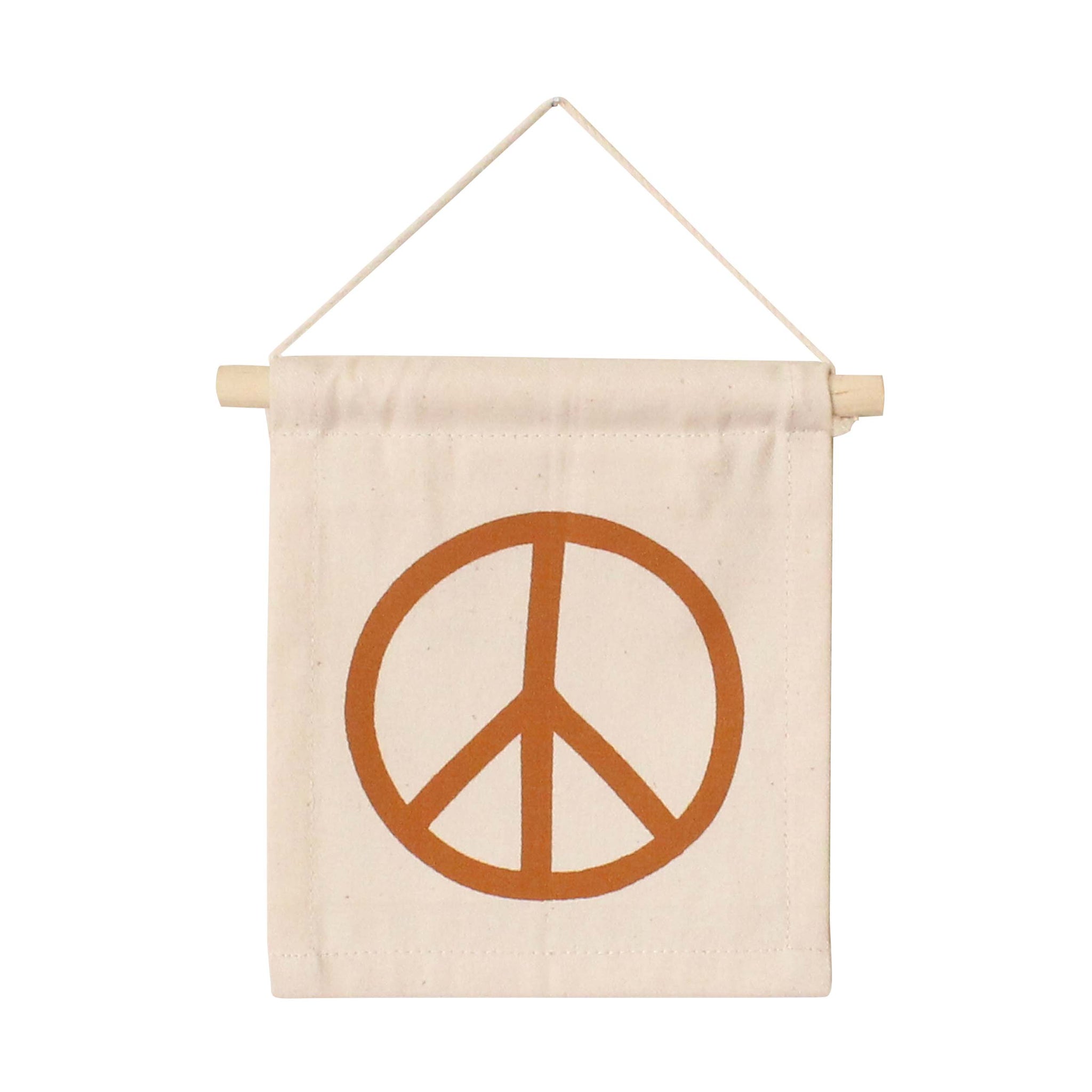 Peace Hang Sign – Neutral Cotton, Rust Peace Symbol | Imani Collective