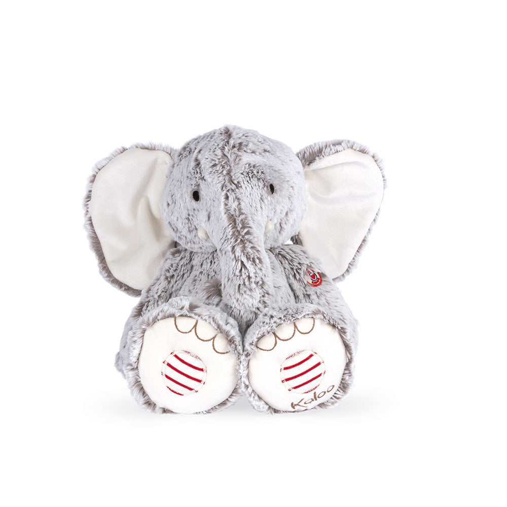 Kaloo Plush Elephant Toy - Soft Gray Gray & White Design