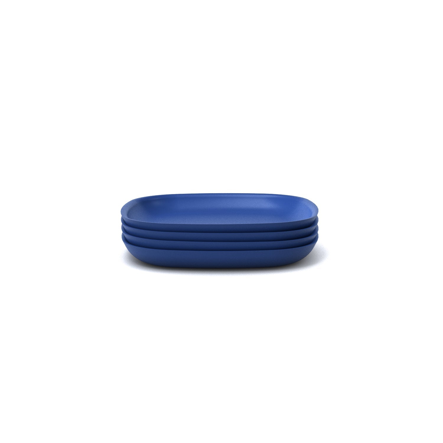 Ekobo Bamboo Side Plate Set – 4 Pack, Royal Blue Kids Plates