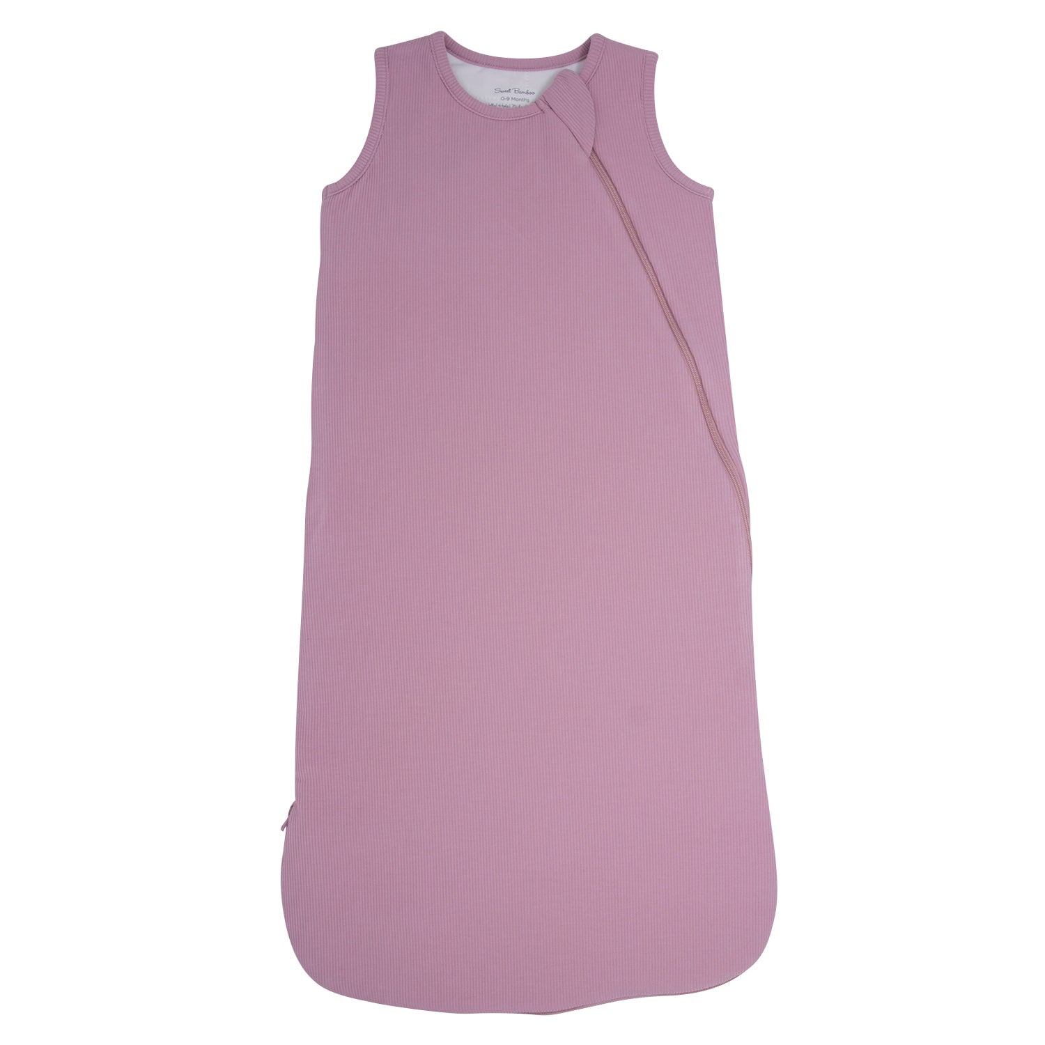 Sweet Bamboo Sleep Sack – Petunia Pink Ribbed, Sleeveless Baby Sleepwear