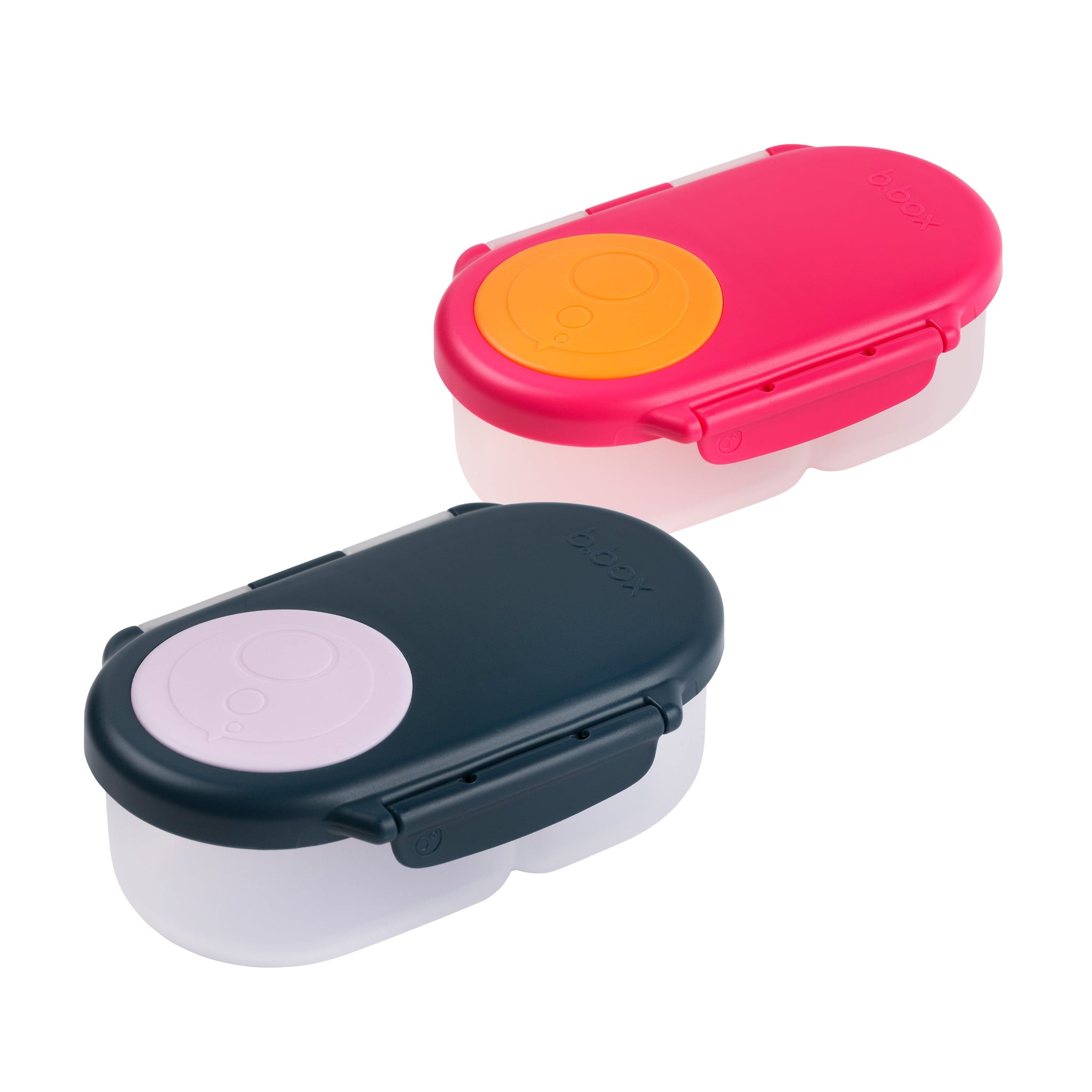 b.box Snack Containers Twin Pack - Strawberry Shake & Indigo Rose