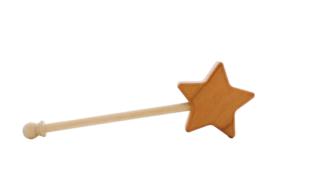 Bannor Toys Wooden Star Wand for Pretend Play Fun