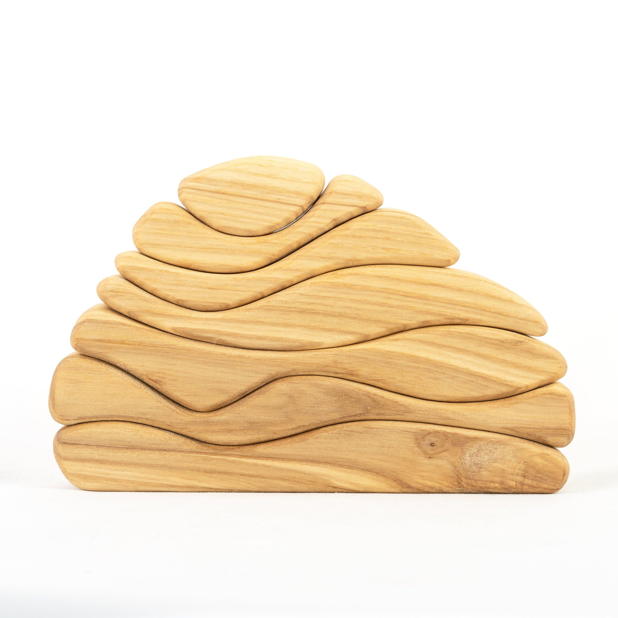 Wooden Sculptural Block Stacker Puzzle by PoppyBabyCo
