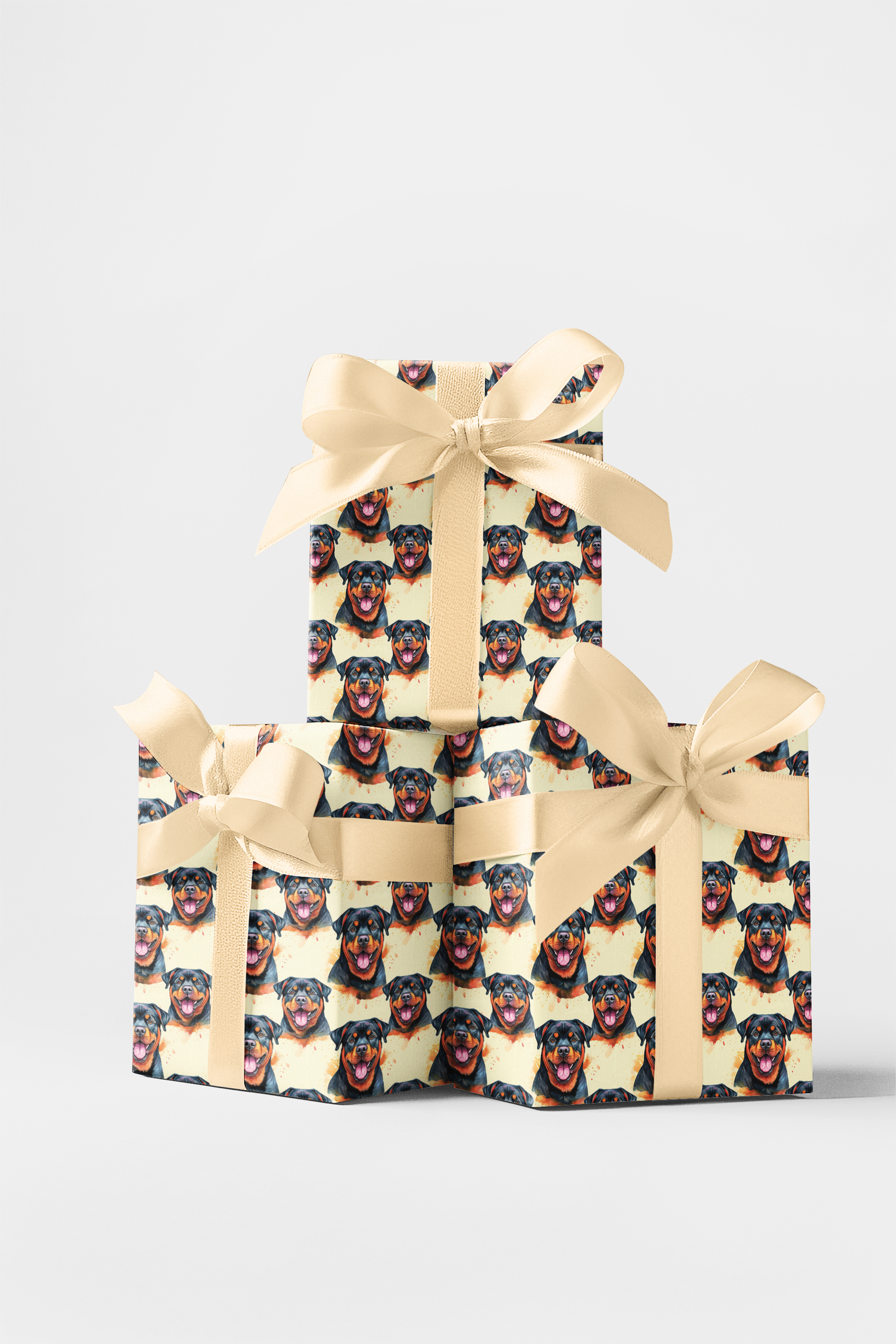 Wrapping Paper – Rottweiler Print, Cream – London Penny