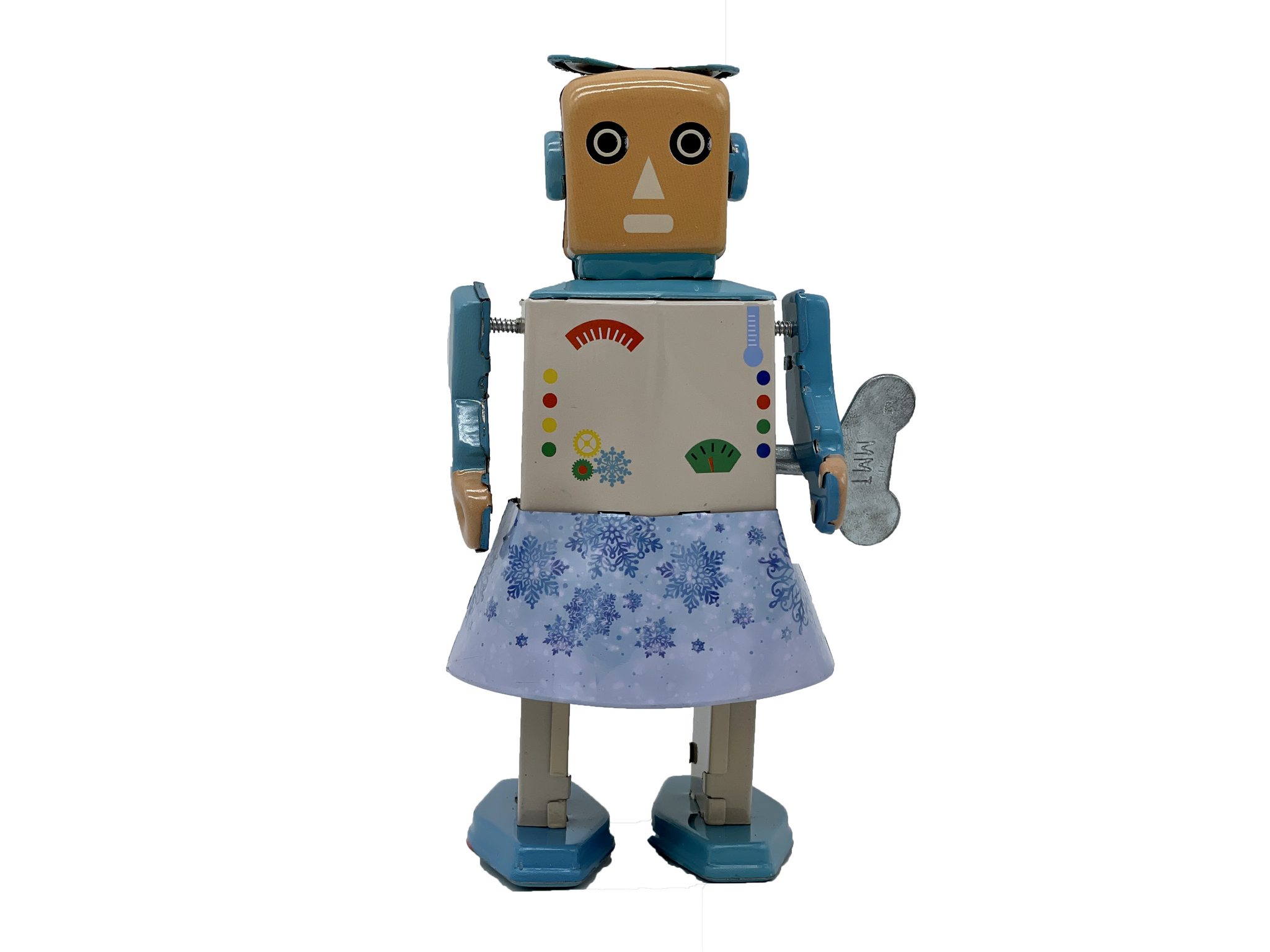 Mr & Mrs Tin Snow Bot Robot Toy