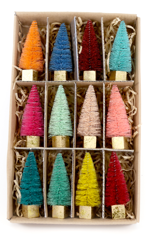 Cody Foster Rainbow Forest Boxed Set Of 12 Colorful Trees