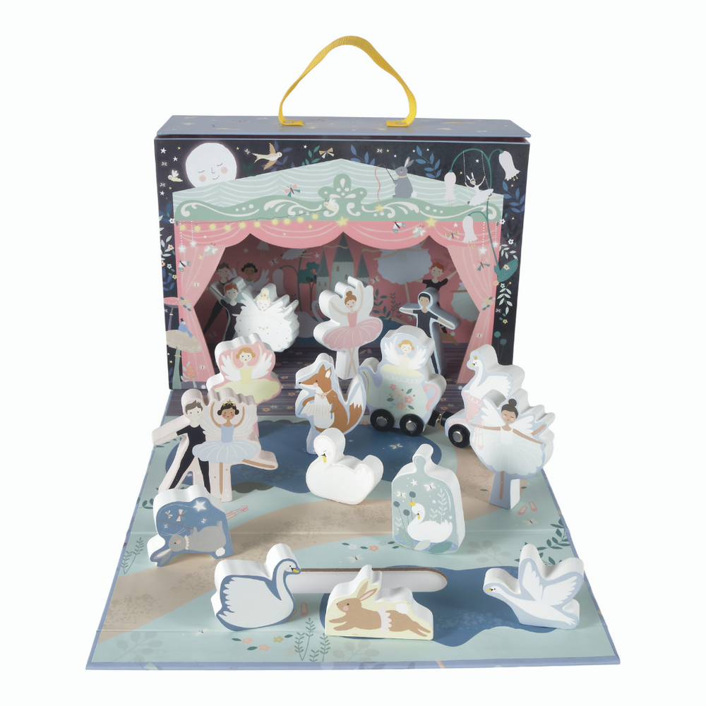 Floss & Rock Enchanted Playbox – Wooden Ballet & Animal Pieces