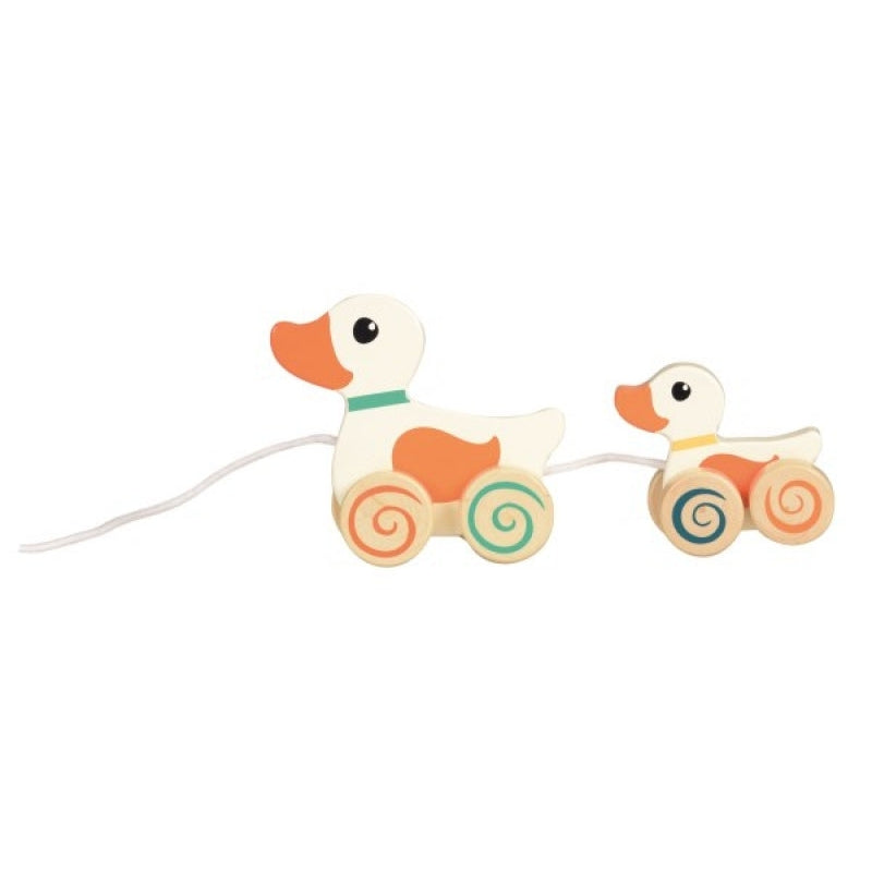Egmont Pull Along Duck Mom & Baby Toy for Toddlers