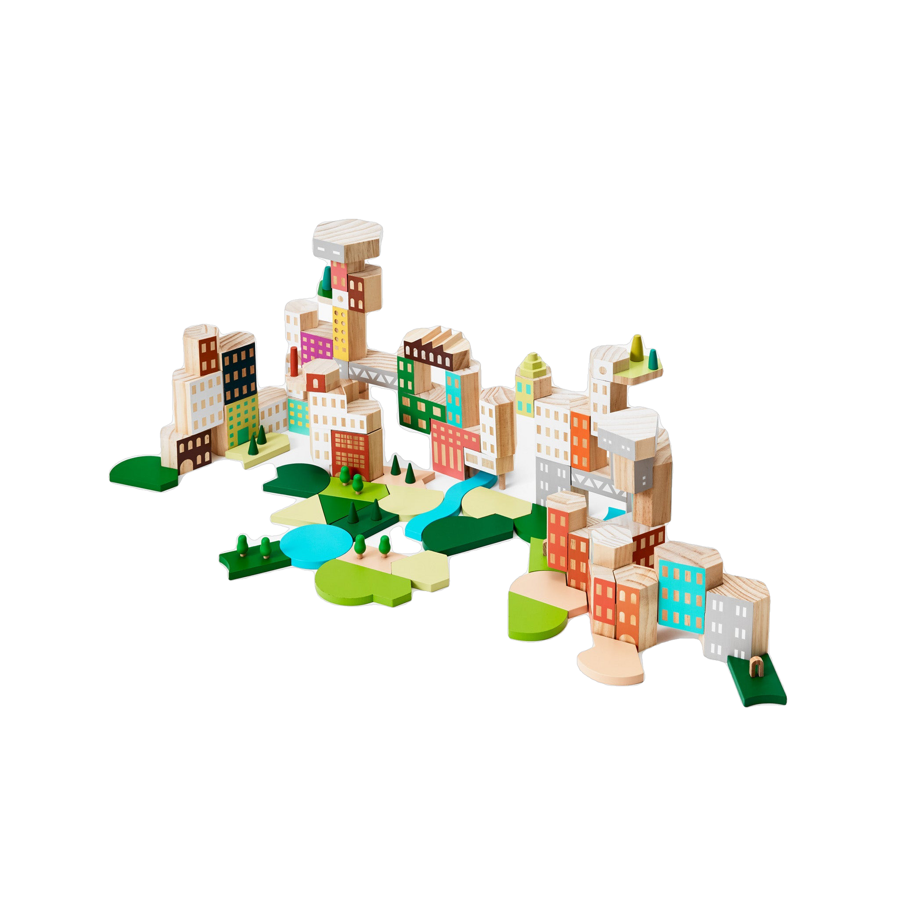 Areaware Blockitecture® Wooden Building Blocks Set