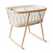 Charlie Crane Bassinet – KUMI, Natural Wood with Mesh Sides
