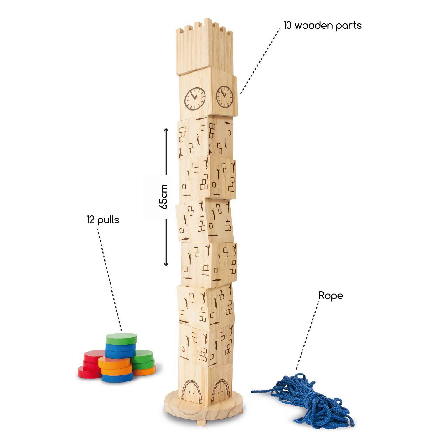 BuitenSpeel Toys Tower of Balance Wooden Stacking Toy