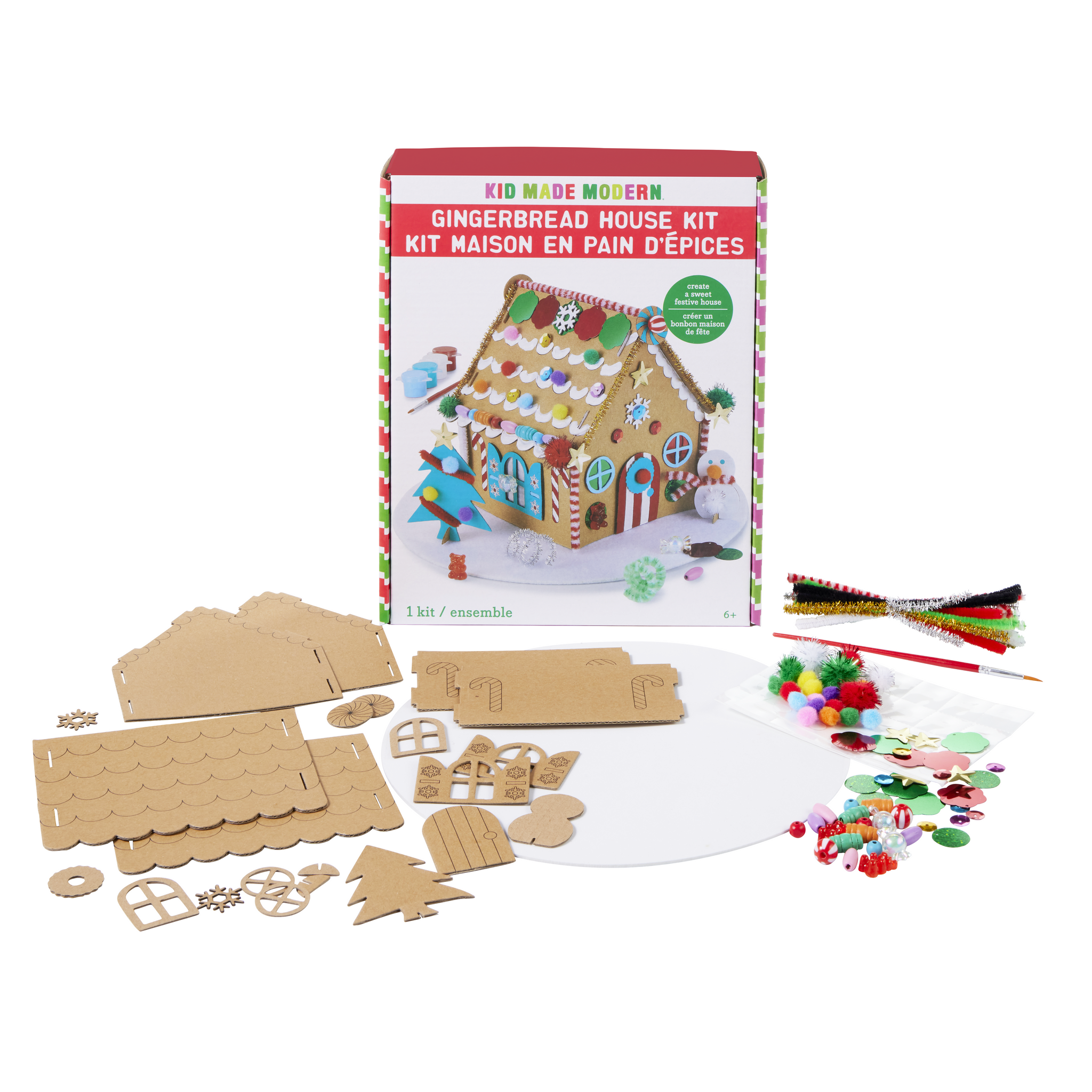Kid Made Modern Gingerbread House Kit - Creative Craft Fun