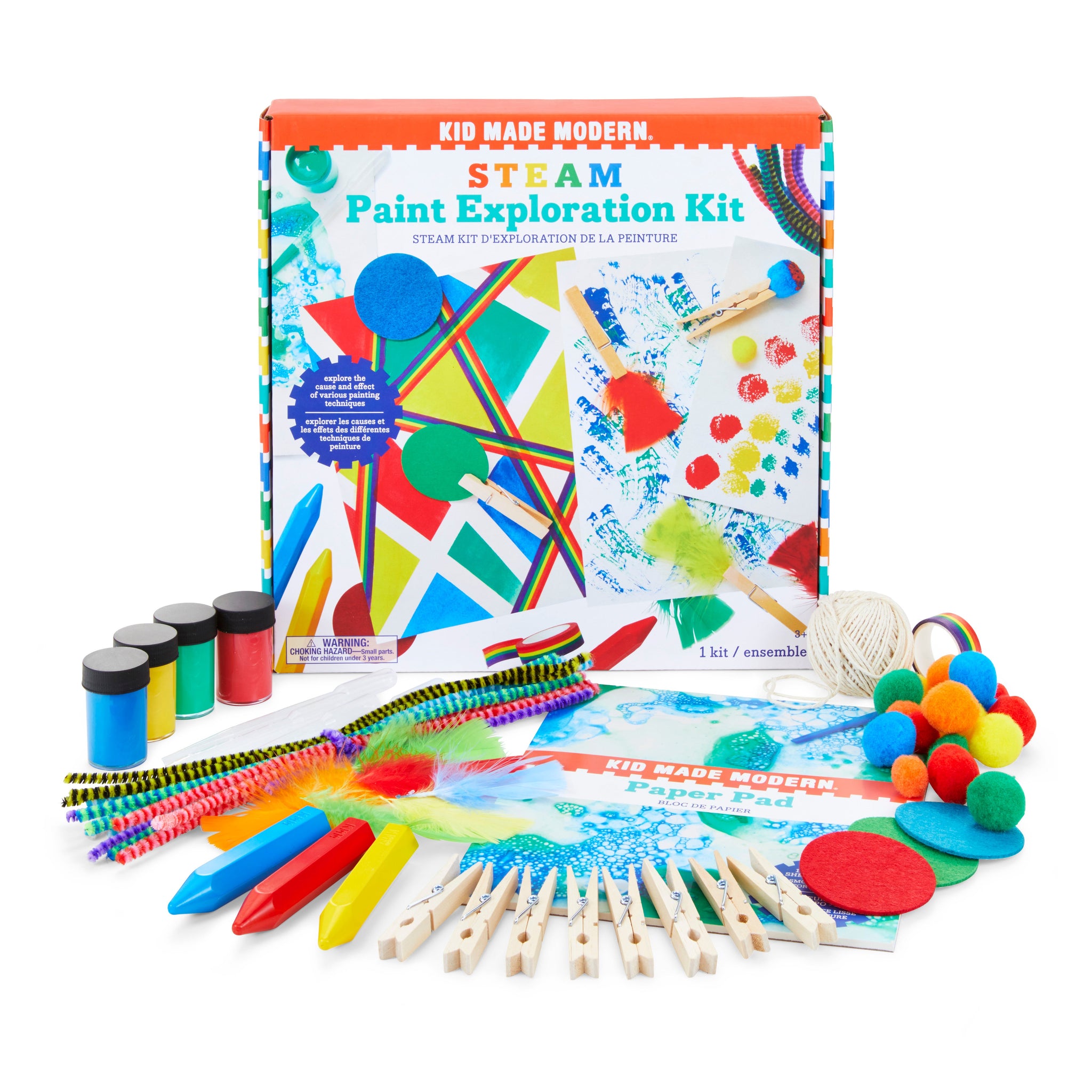 Kid Made Modern STEAM Paint Exploration Kit – Multi-Color Art Supplies Set