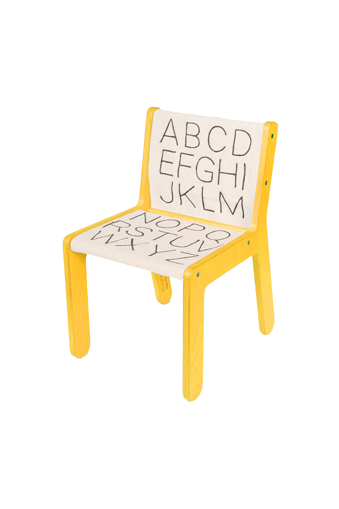 Lorena Canals Kid's ABC Chair in Yellow - Playroom Essential
