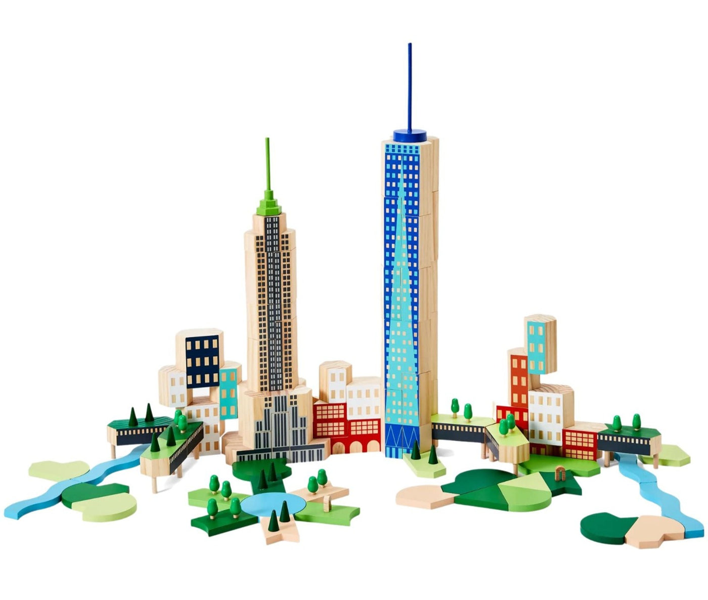 Areaware Blockitecture® Wooden Building Blocks Set
